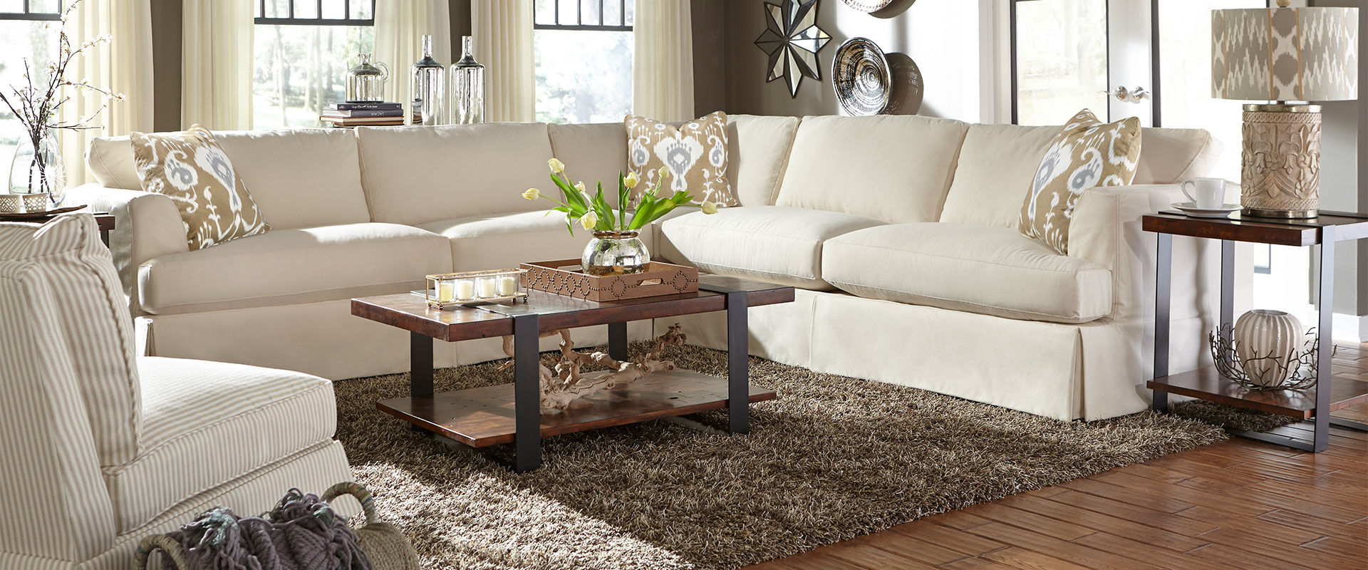 Sectional Slipcover Sofa | Sofas and Sectionals