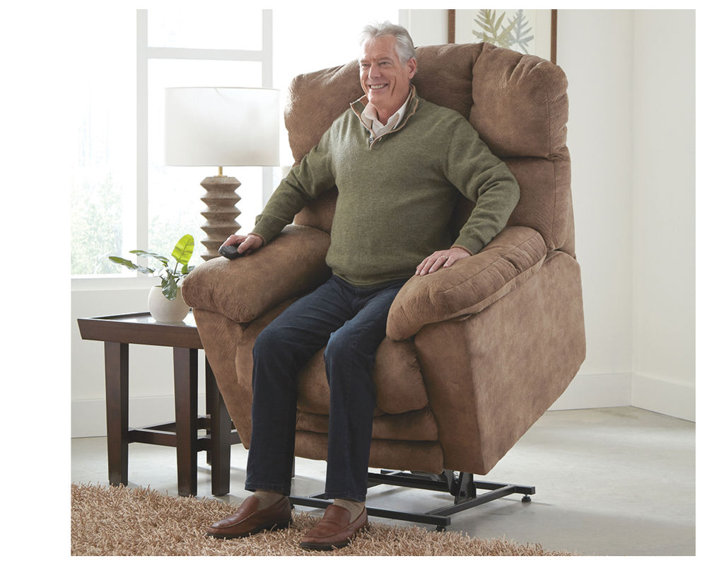 Lofton Power Lift Recliner w Dual Motor Extended Ottoman 400 lbs. capacity Choice of colors Sofas and Sectionals