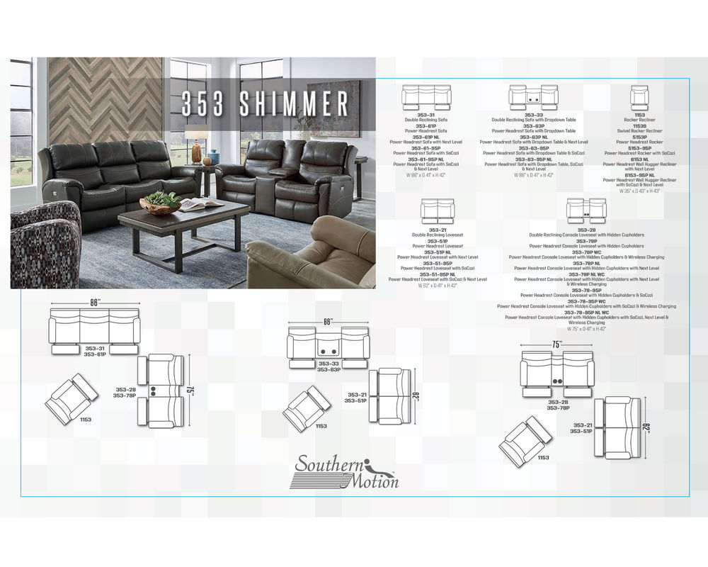 Shimmer 86" Double Reclining Sofa (Colors available) | Sofas and Sectionals