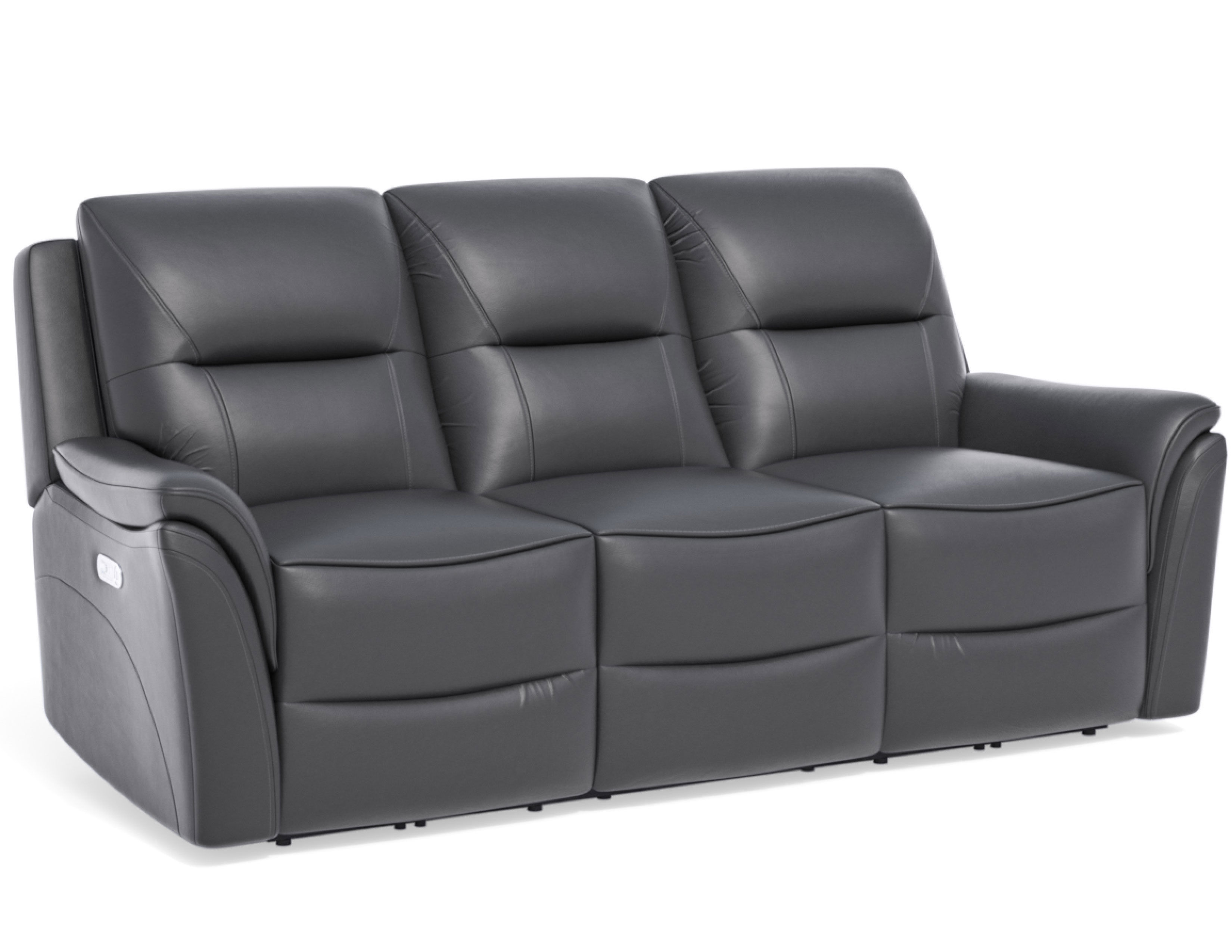 Fallon Leather Power Reclining Sofa with Power Headrests (943-00 ...