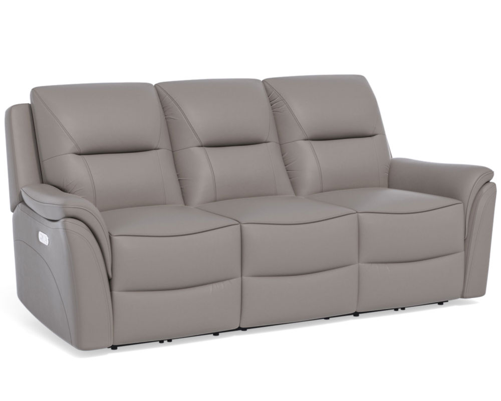 Fallon Leather Power Reclining Sofa with Power Headrests (943-00 ...