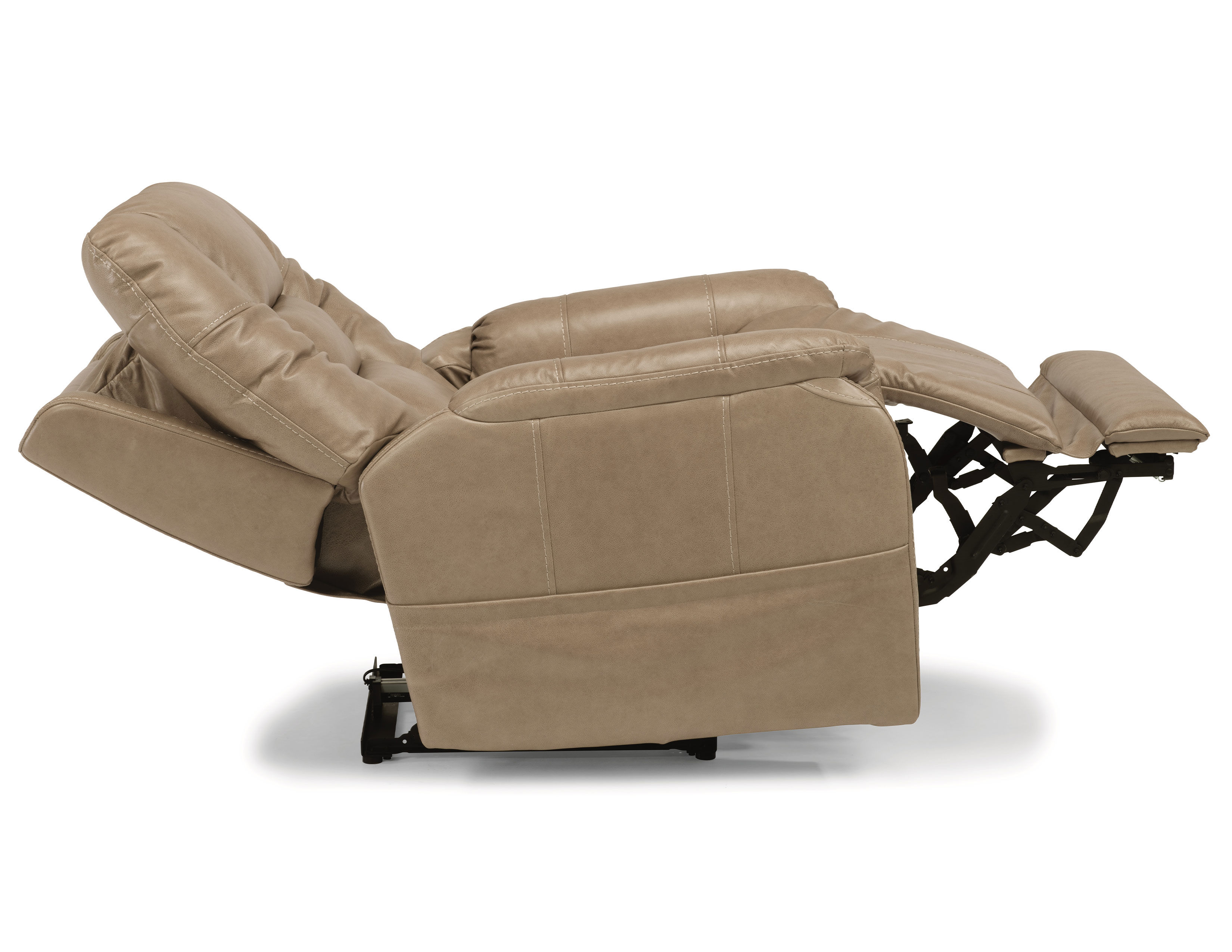 Theo Leather Power Recliner with Power Headrest and Lumbar 490 80 Sofas and Sectionals