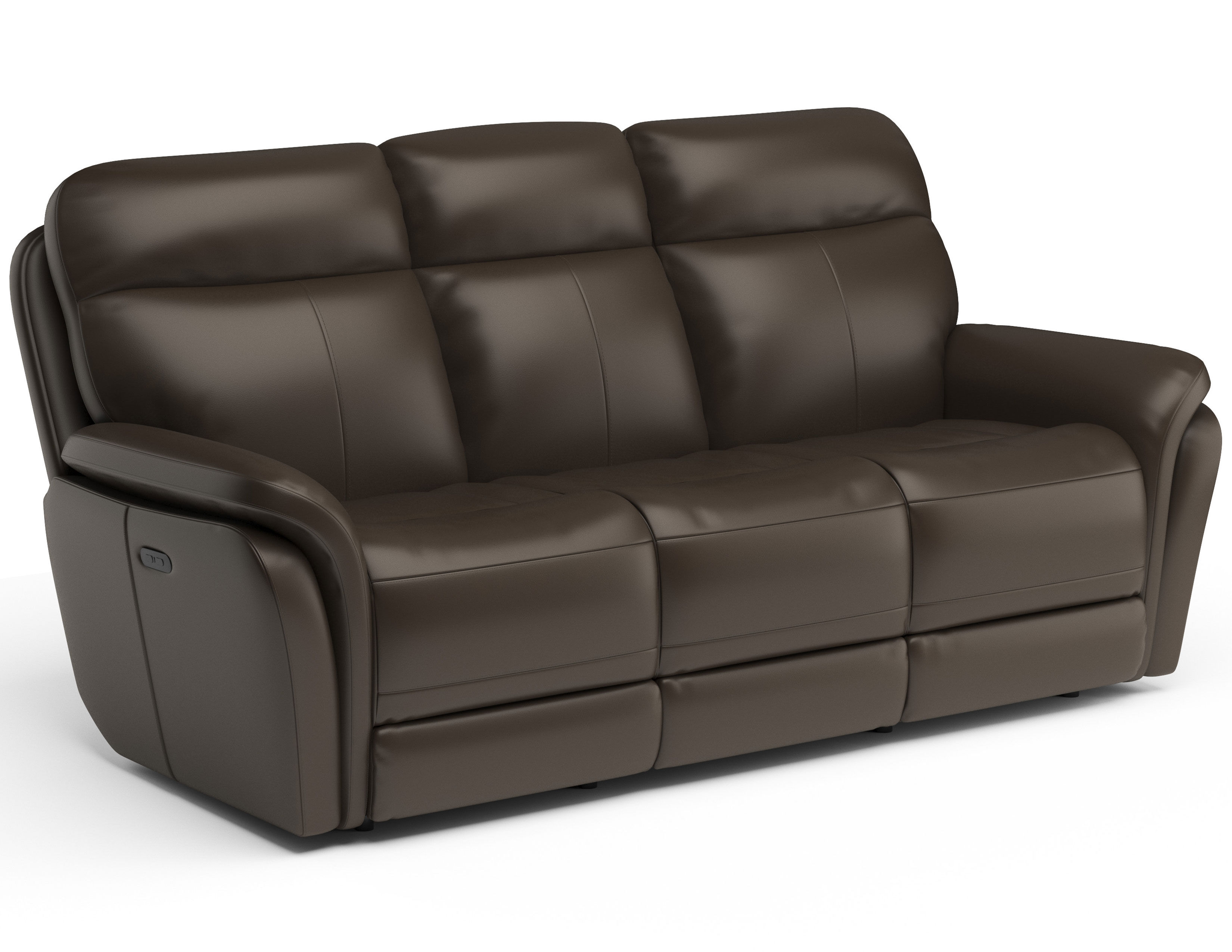 Zoey Leather Power Reclining Sofa with Power Headrests 360 01 Sofas and Sectionals