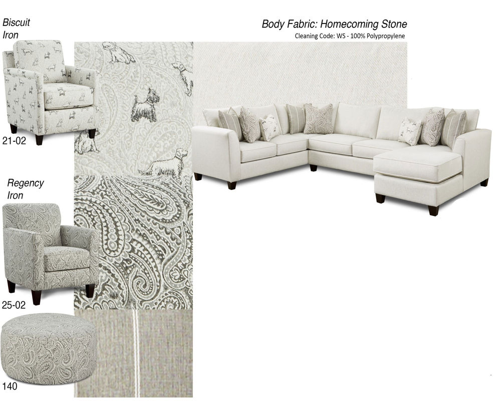 Homecoming Stone 3 Piece Sectional (Includes Pillows - Performance ...