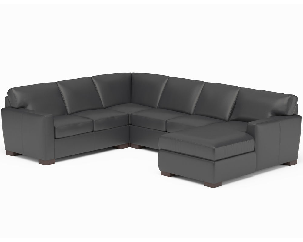 Bryant Stationary Leather Sectional (Leather choices) | Sofas and Sectionals