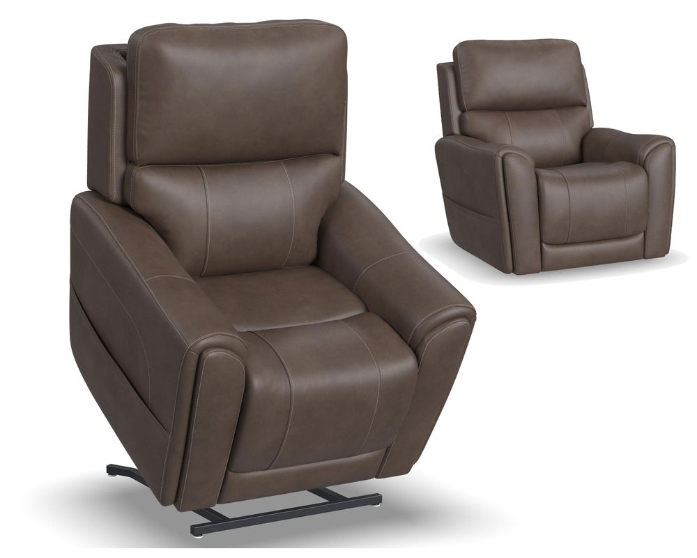 Carter Fabric Power Lift Recliner with Power Headrest, Lumbar, Heat ...