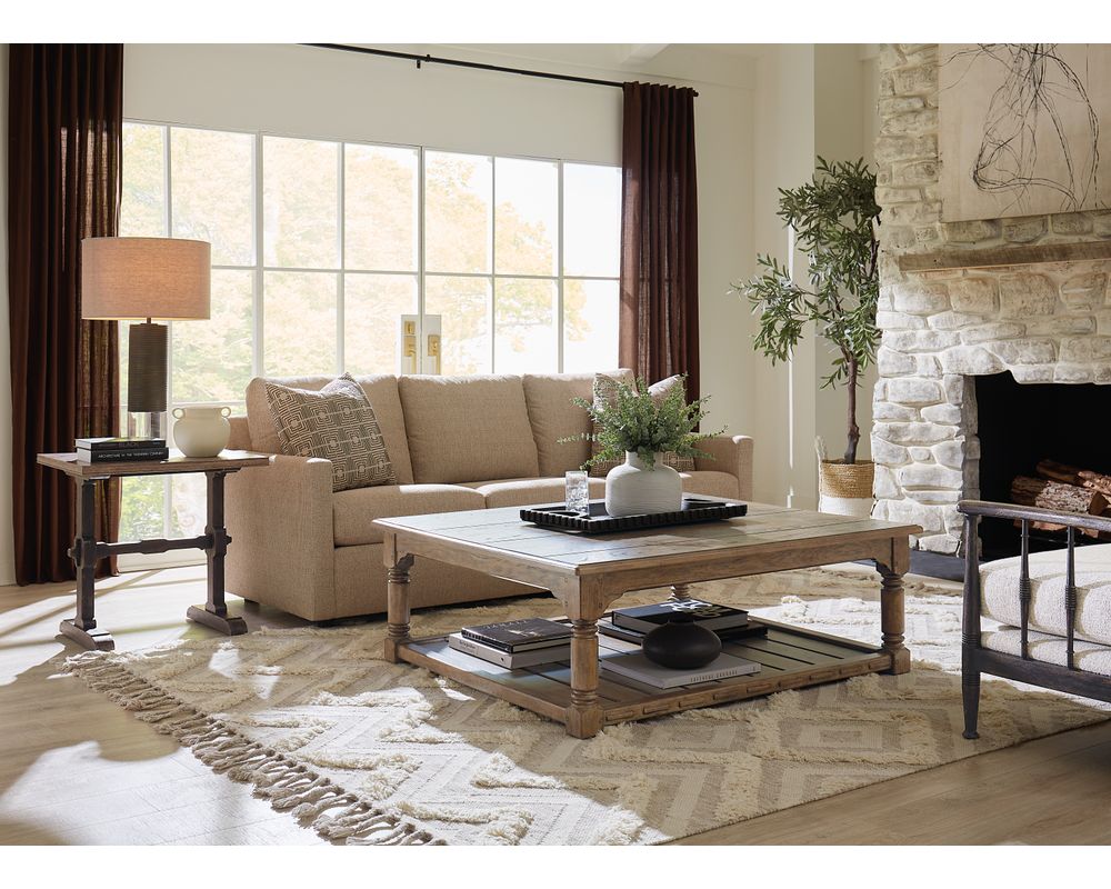 Americana Trestle End Table (molasses with honey top finish) 7050-80113 ...