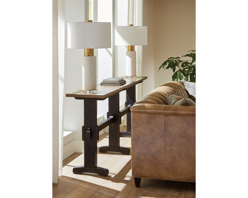 Americana Trestle Console Table (molasses with honey top finish) 7050 ...
