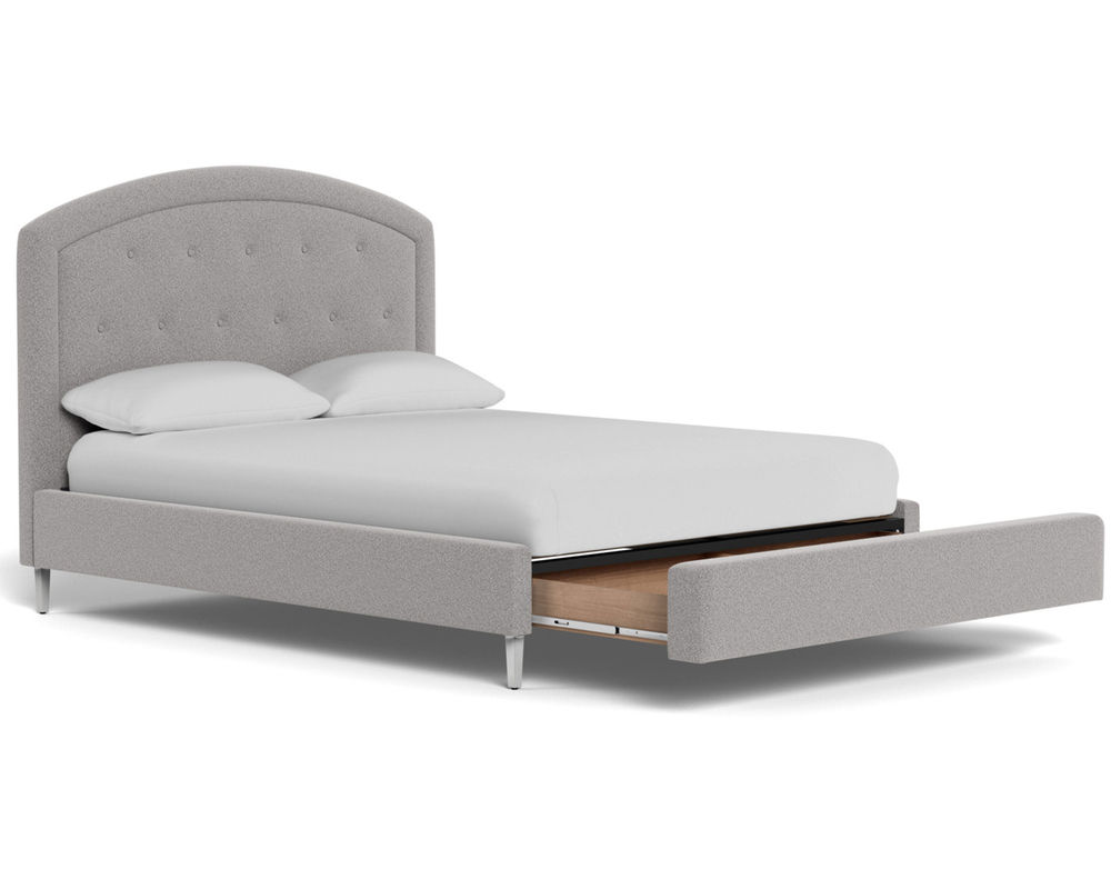 Brook Queen or King Complete Bed with Drawer Storage (54" or 64 ...