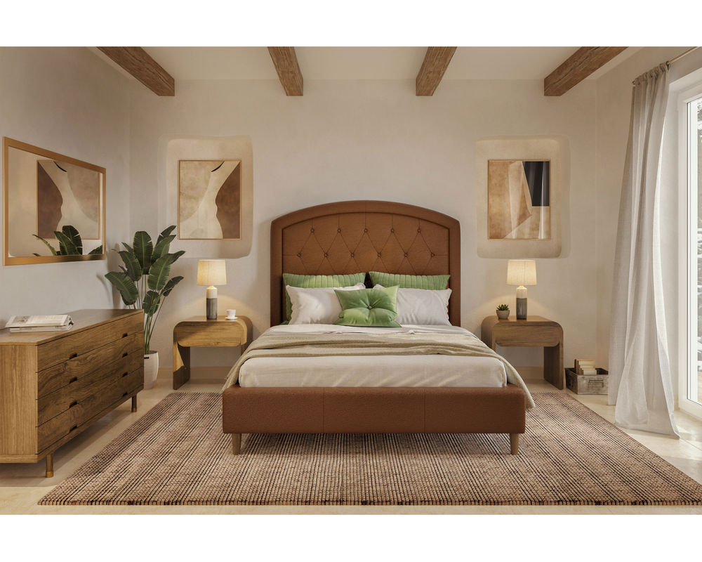 Brook Queen or King Complete Bed with Drawer Storage (54" or 64 ...