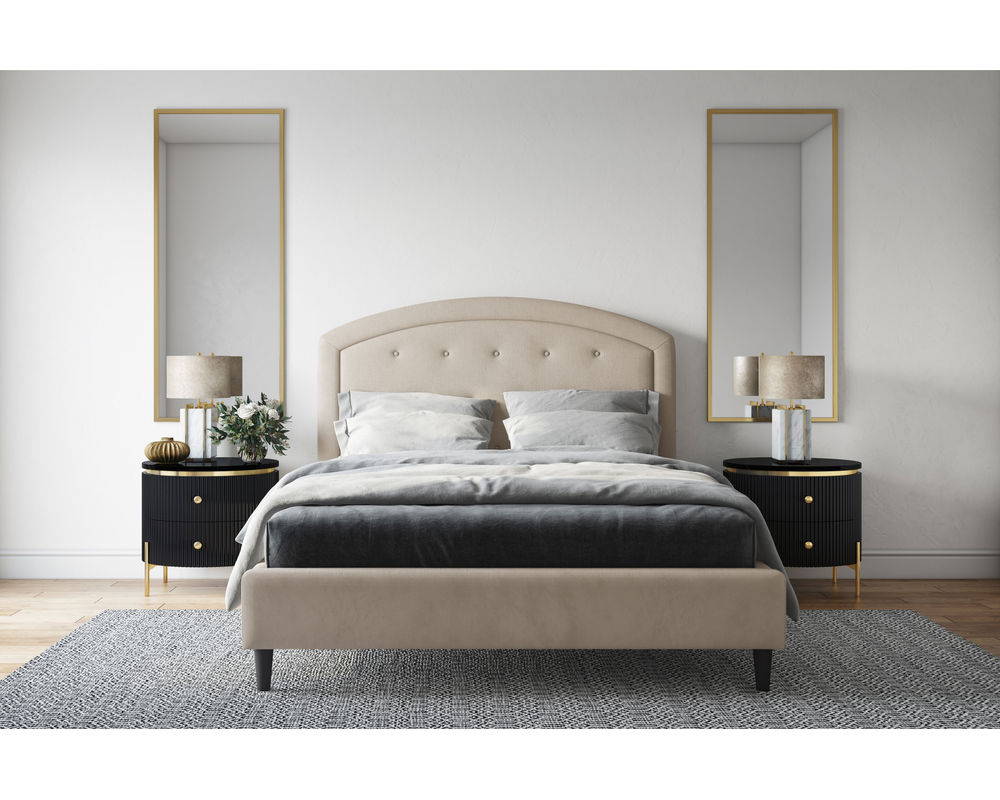 Brook Queen or King Complete Bed with Drawer Storage (54" or 64 ...