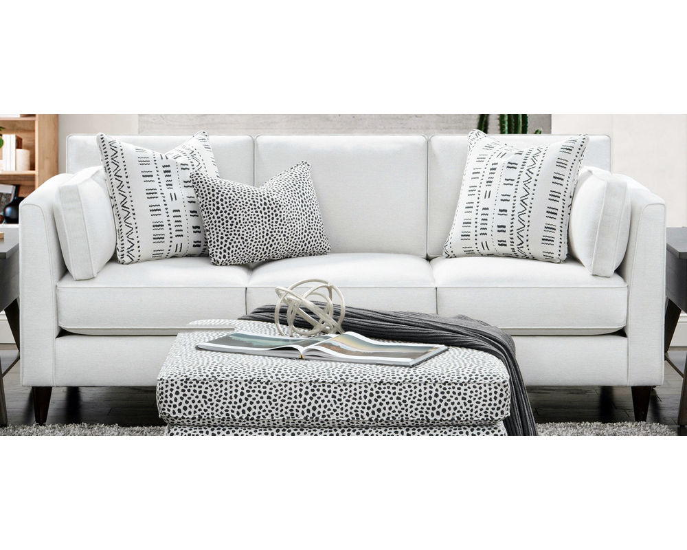 Faux Skin Carbon 38" Square Cocktail Ottoman - 170 (Performance fabric ...