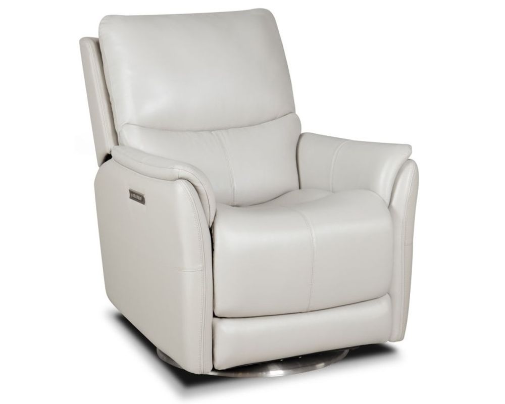 Salem Swivel Recliner w/Power Recline, Power Head Rest & Power Lumbar ...