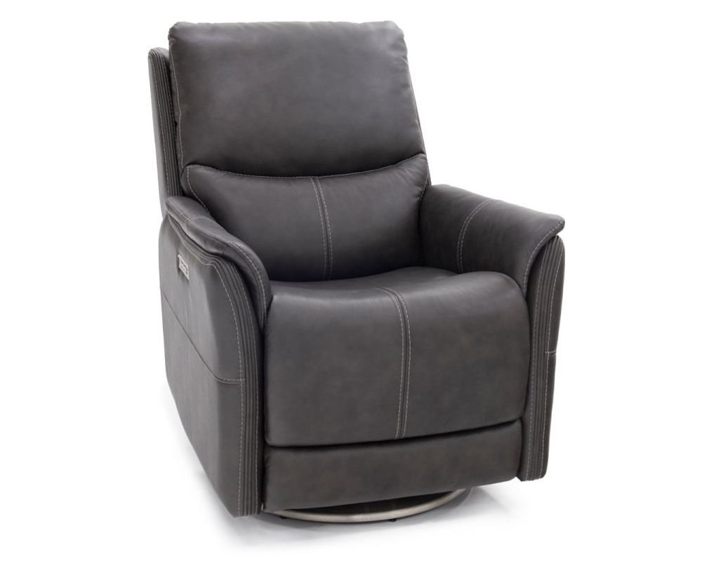 Salem Swivel Recliner w/Power Recline, Power Head Rest & Power Lumbar ...