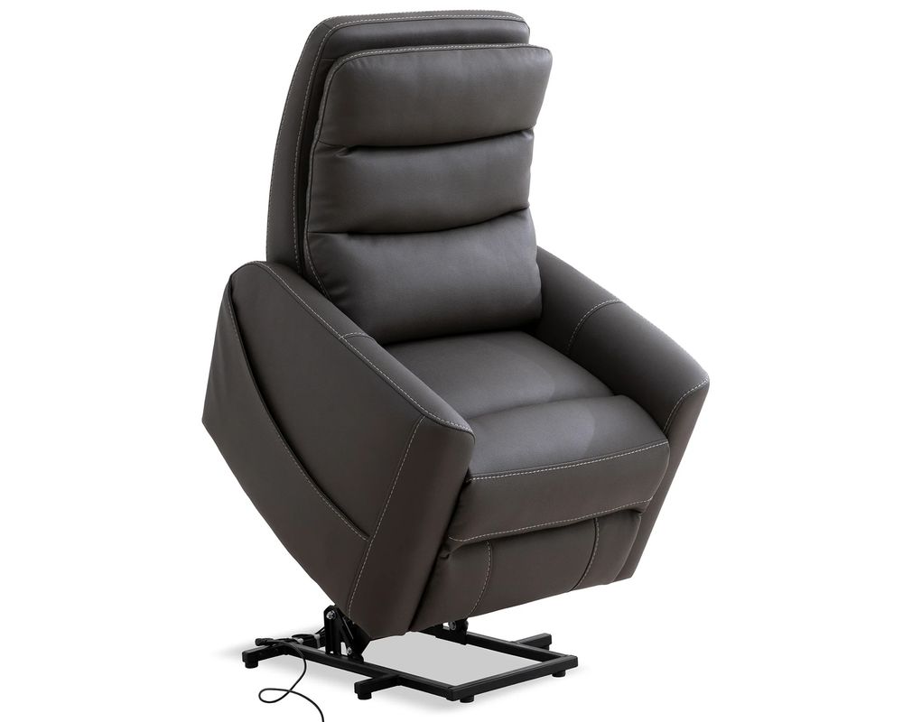 Hercules Power Lift Recliner with Articulating Headrest Haze (350 lbs ...