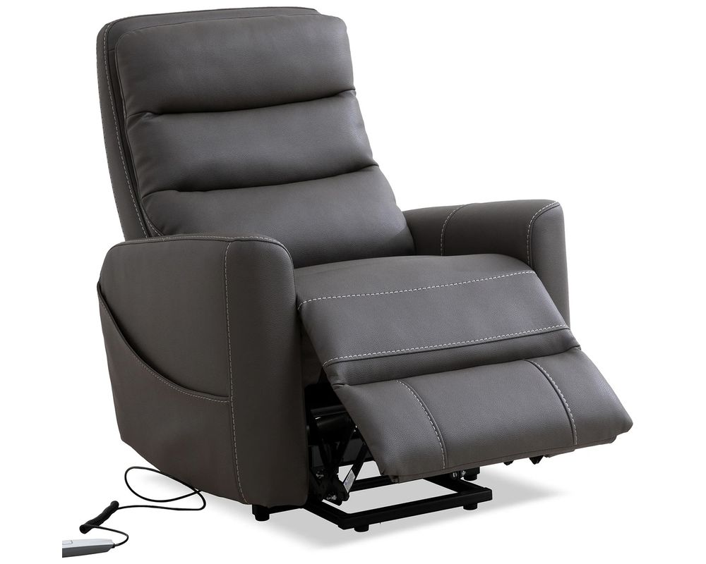 Hercules Power Lift Recliner with Articulating Headrest Haze (350 lbs ...