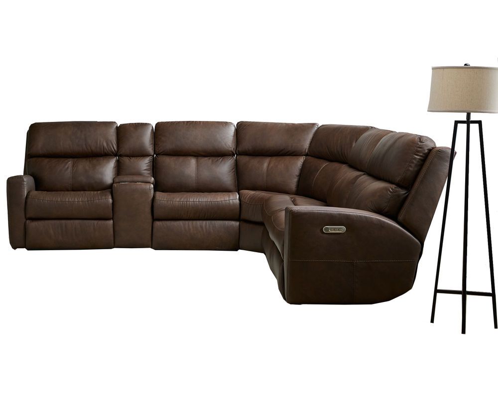 Score 2805 Leather Triple Power Reclining Sectional (+20 leathers ...