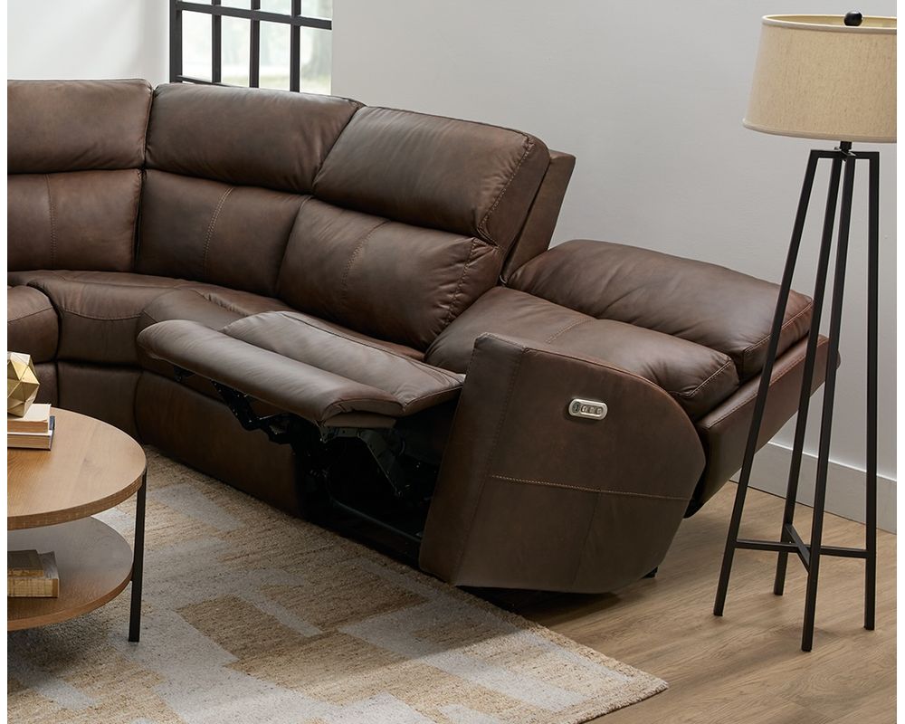 Score 2805 Leather Triple Power Reclining Sectional (+20 leathers ...
