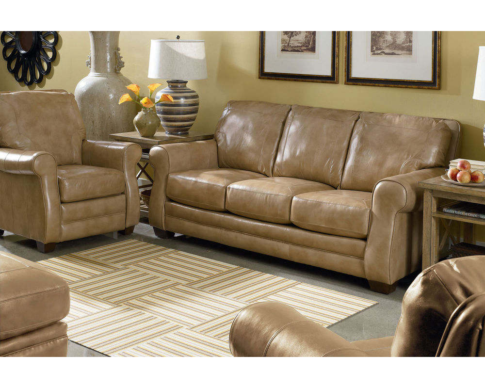 Lane Home Furnishings Leather Sofa And Loveseat From The Bowden ...