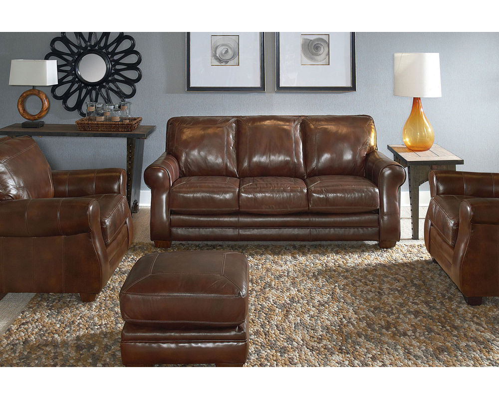 Lane Home Furnishings Leather Sofa And Loveseat From The Bowden ...