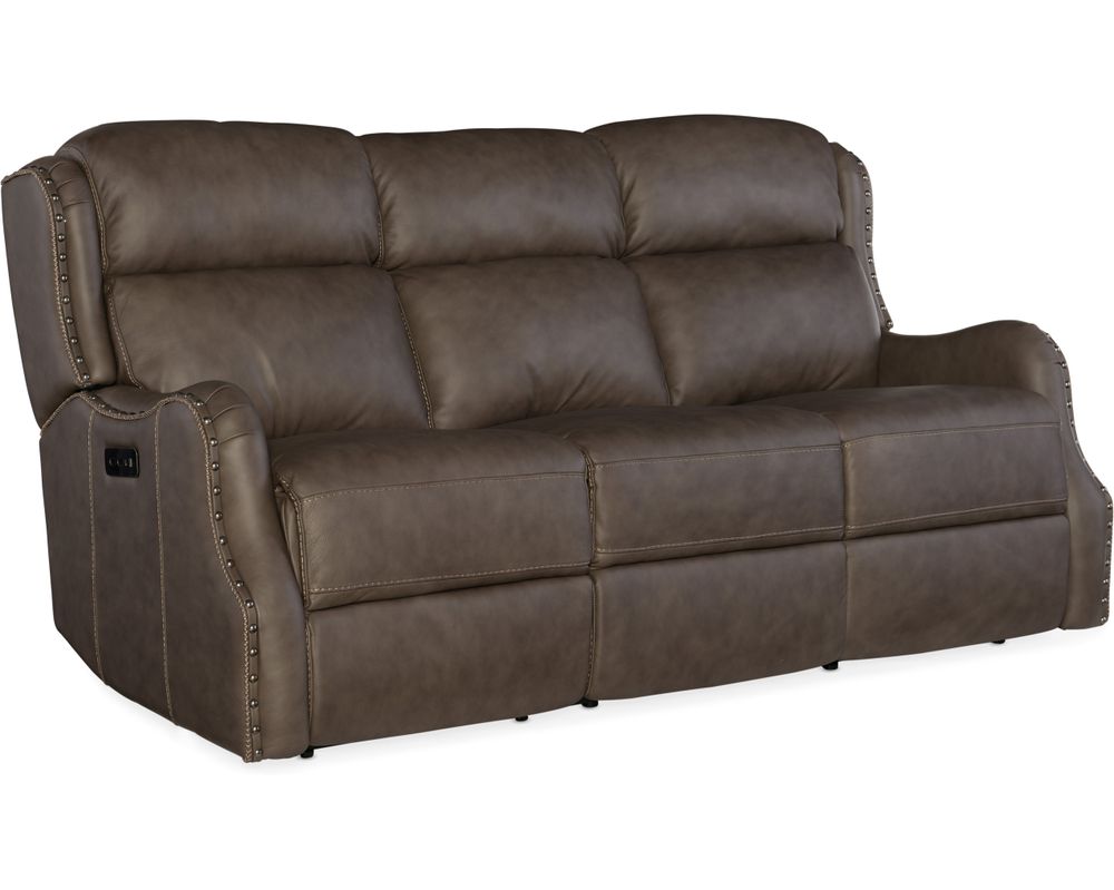 Sawyer Leather Power Headrest Power Reclining Sofa | Sofas and Sectionals