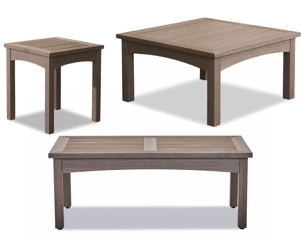 Delray Outdoor Living Room Tables (Shadow Finish) | Sofas and Sectionals