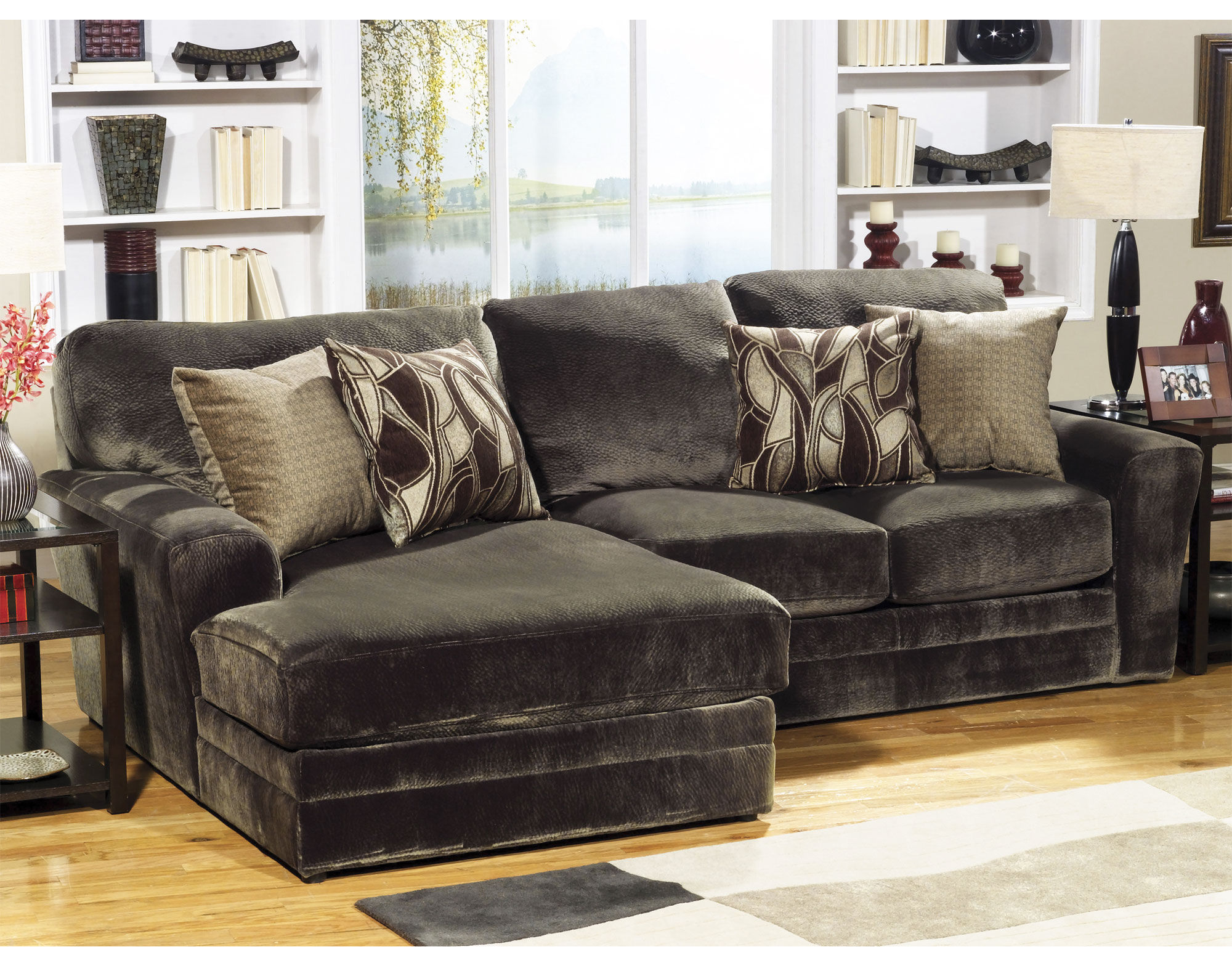 Everest 4377 Stationary Sectional (Choice of Colors) | Sofas and Sectionals