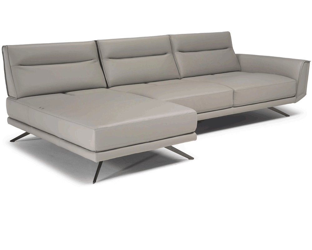 Sublime C138 Leather Sectional with with Power Adjustable Chaise Lounge ...