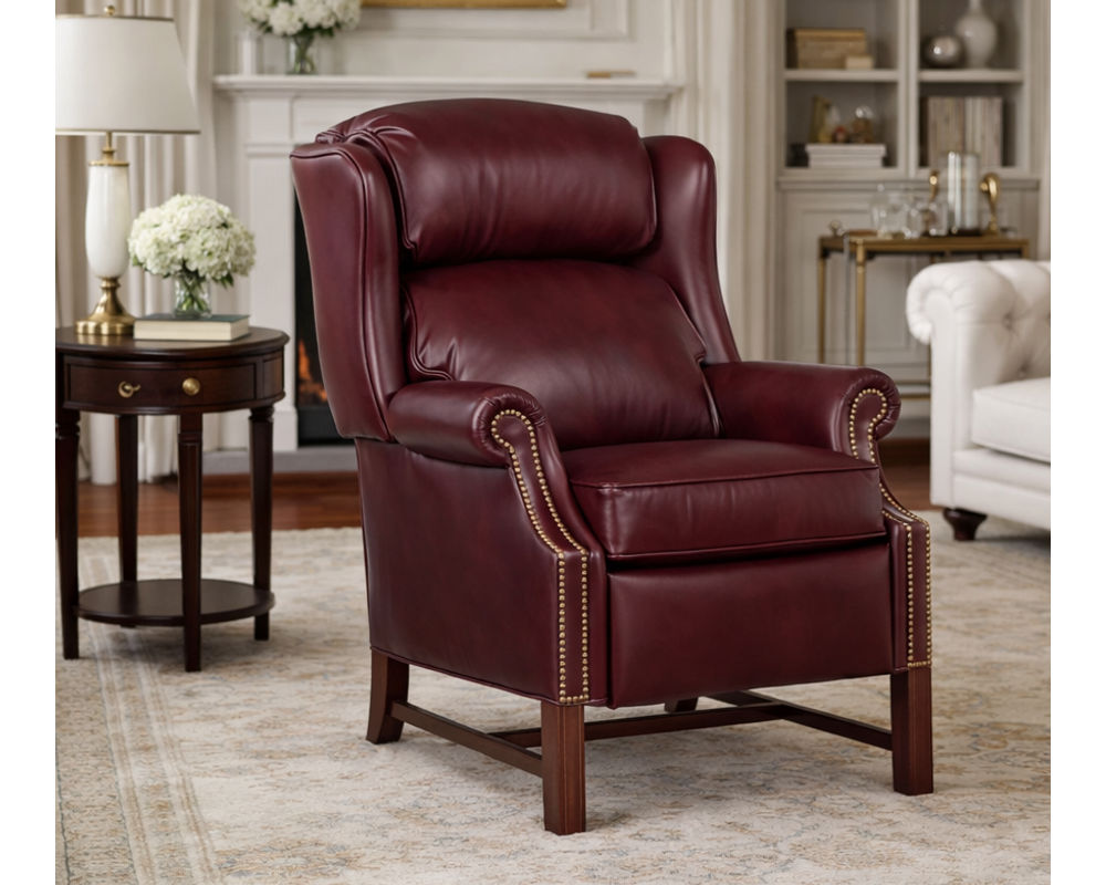 Bradington Young Chippendale 4104 Recliner (In Stock) Navy | Sofas and ...