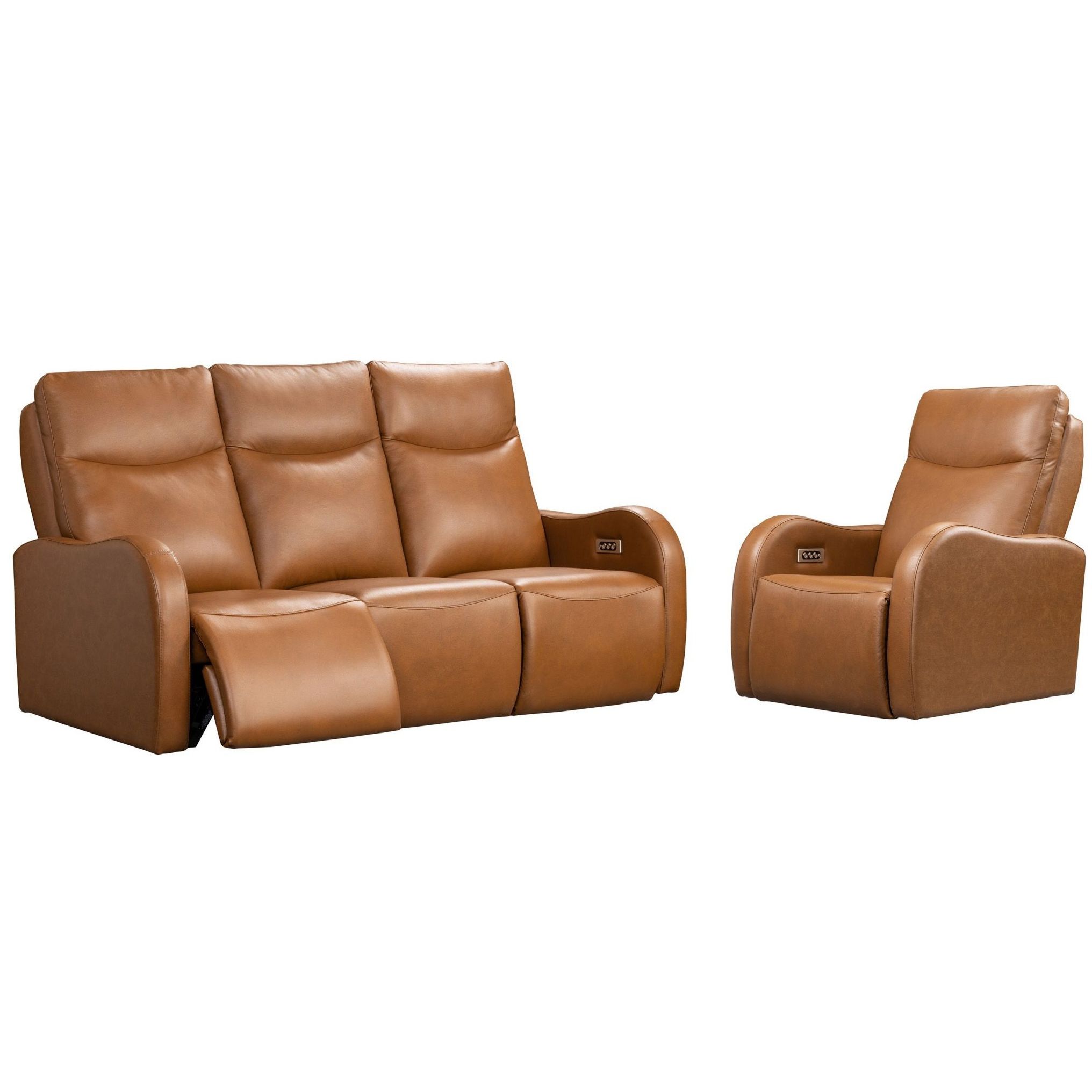 Laurence 83" Power Headrest Power Reclining Sofa (+140 leathers ...